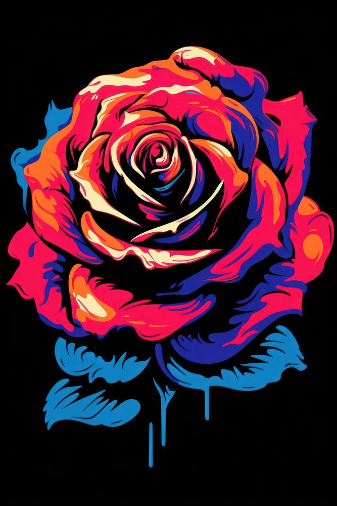 Rose art abstract painting | Free Photo Illustration - rawpixel