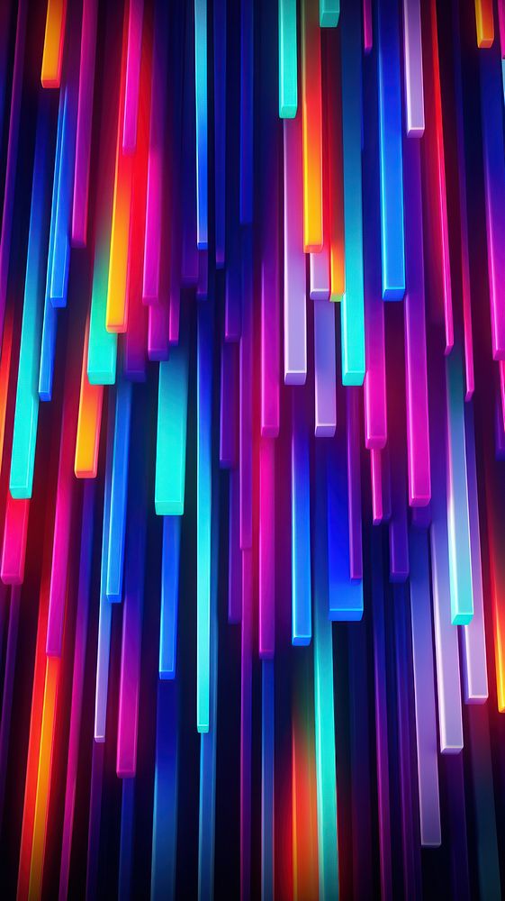 Abstract neon lines wallpaper room | Premium Photo Illustration - rawpixel