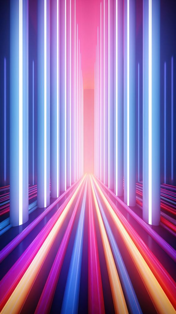 Abstract neon lines wallpaper room | Premium Photo Illustration - rawpixel