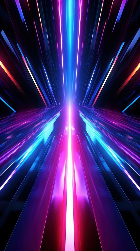 Abstract neon lines wallpaper room | Premium Photo Illustration - rawpixel