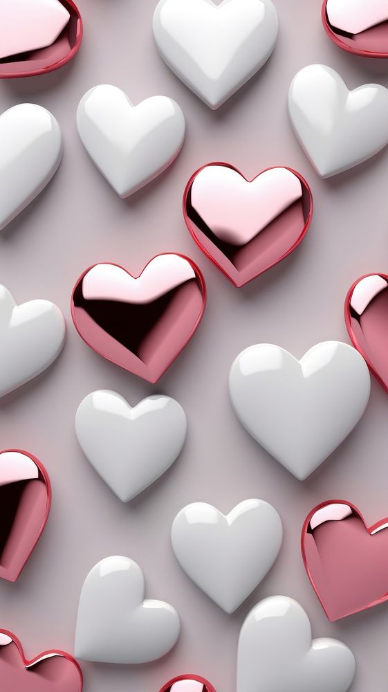 3D solid hearts pattern backgrounds | Premium Photo Illustration - rawpixel
