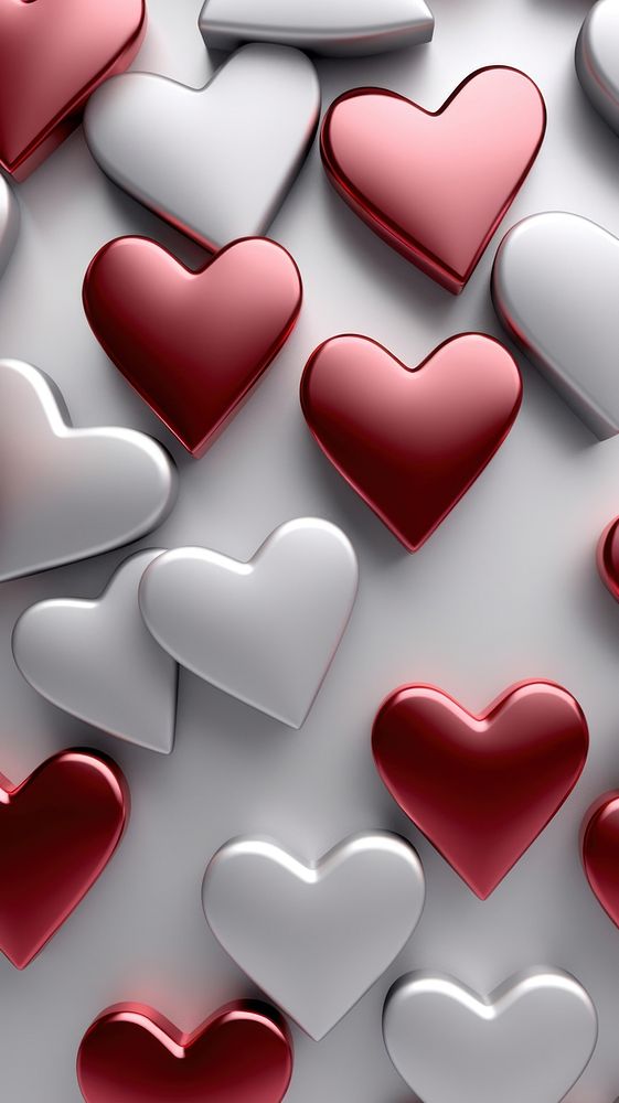 3D solid hearts pattern backgrounds | Premium Photo Illustration - rawpixel