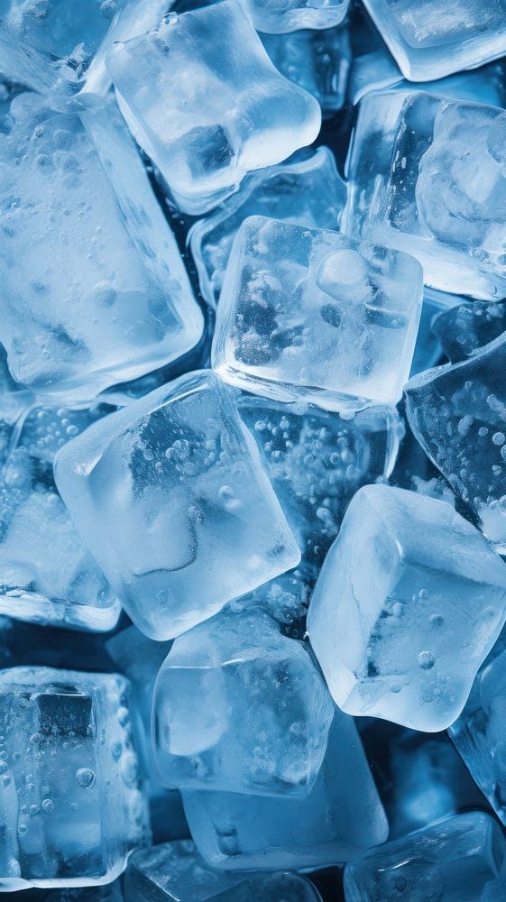 Ice cubes wallpaper ice blue | Free Photo - rawpixel