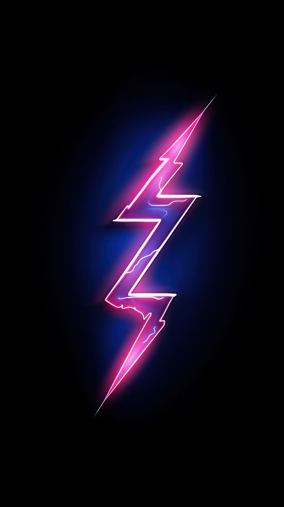 Thunder light neon night | Free Photo Illustration - rawpixel