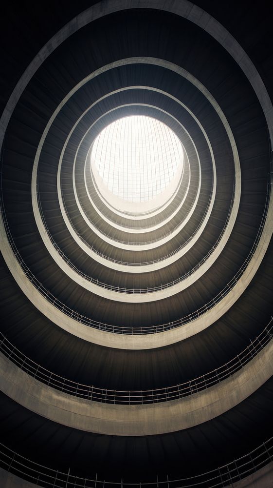 Cooling tower architecture staircase building. | Premium Photo ...