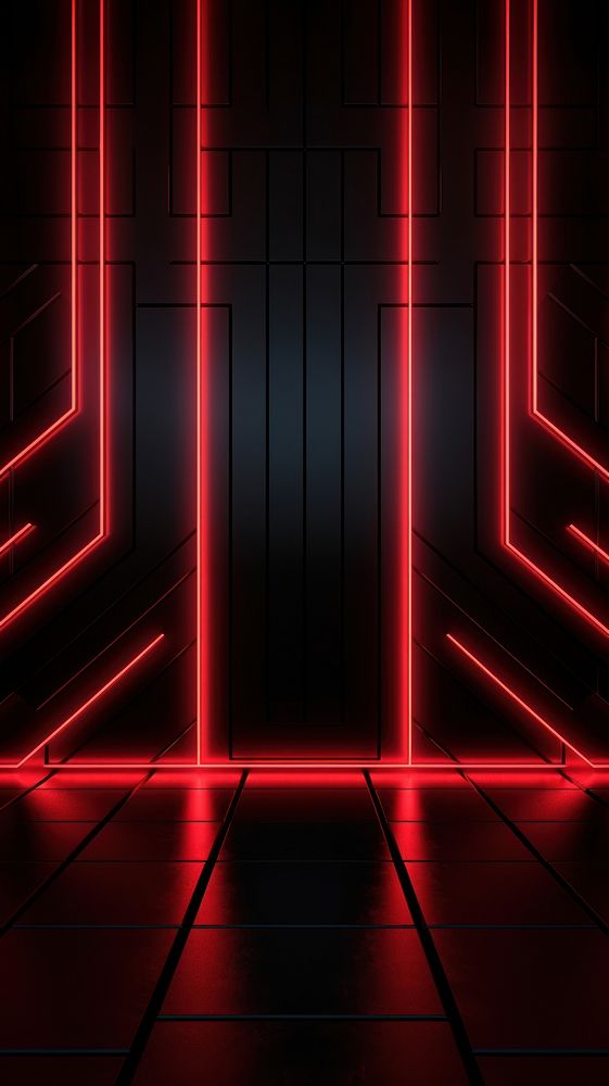Wall neon red lights architecture | Free Photo Illustration - rawpixel