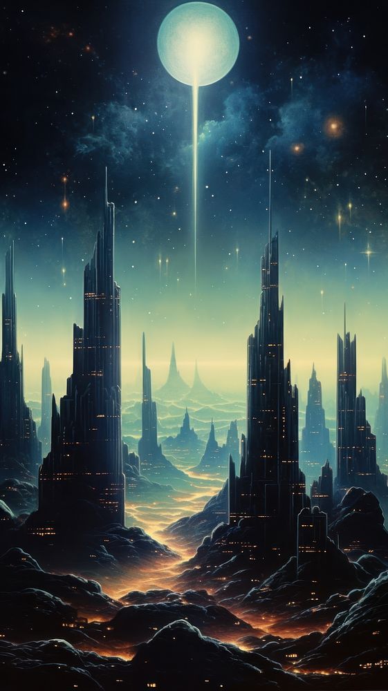 Galaxy architecture astronomy building. | Premium Photo Illustration ...