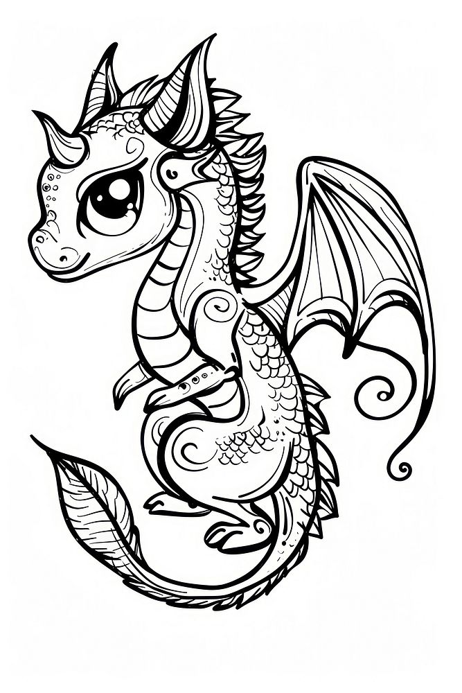 mythical creature drawing sketch doodle. | Premium Photo Illustration ...