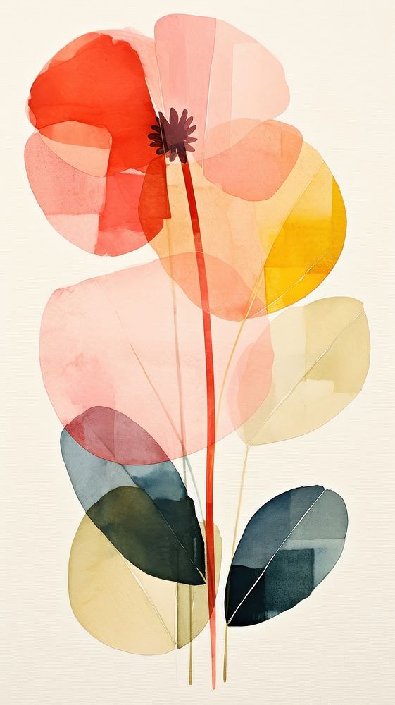 Cute flower abstract painting plant | Premium Photo Illustration - rawpixel