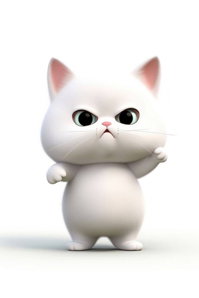 Angry cat figurine mammal animal | Free Photo Illustration - rawpixel