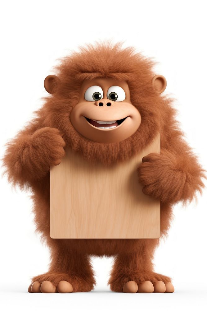 Frown monkey orangutan standing mammal. | Premium Photo Illustration ...