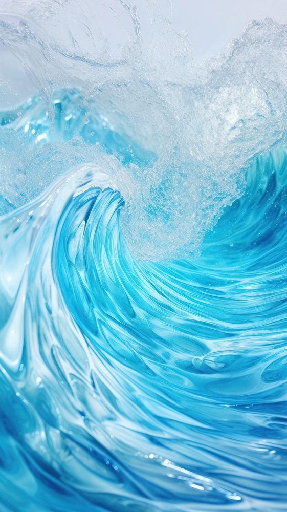 Beach waves glass fusing art | Free Photo - rawpixel