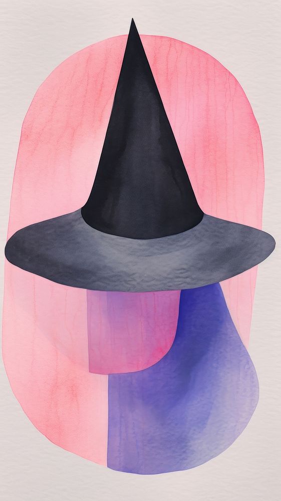 Witch hat painting shape art. | Free Photo Illustration - rawpixel