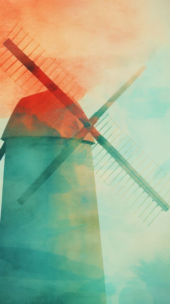 Dutch windmill abstract architecture backgrounds. | Free Photo Illustration - rawpixel