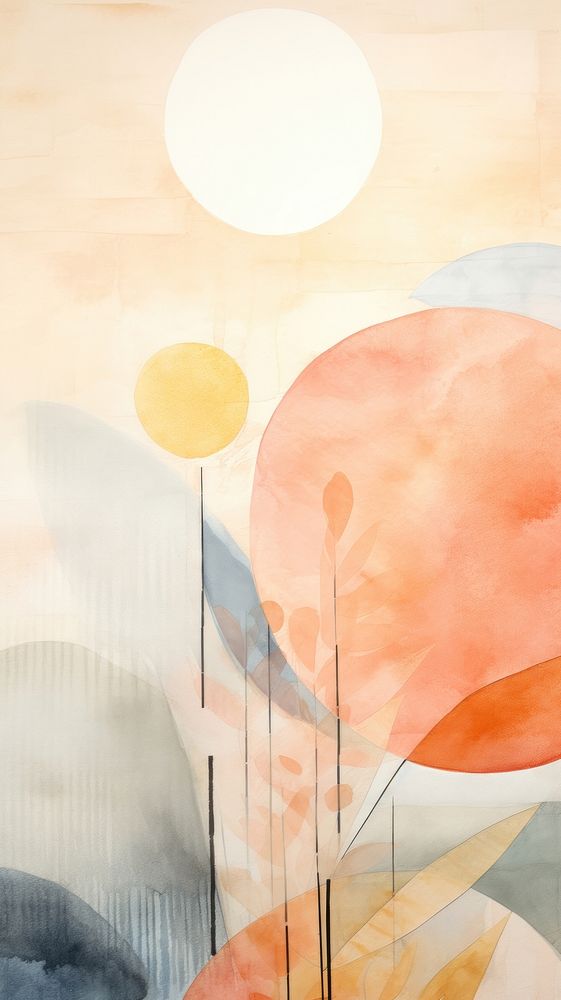 Sunrise nature abstract painting art. | Premium Photo Illustration ...