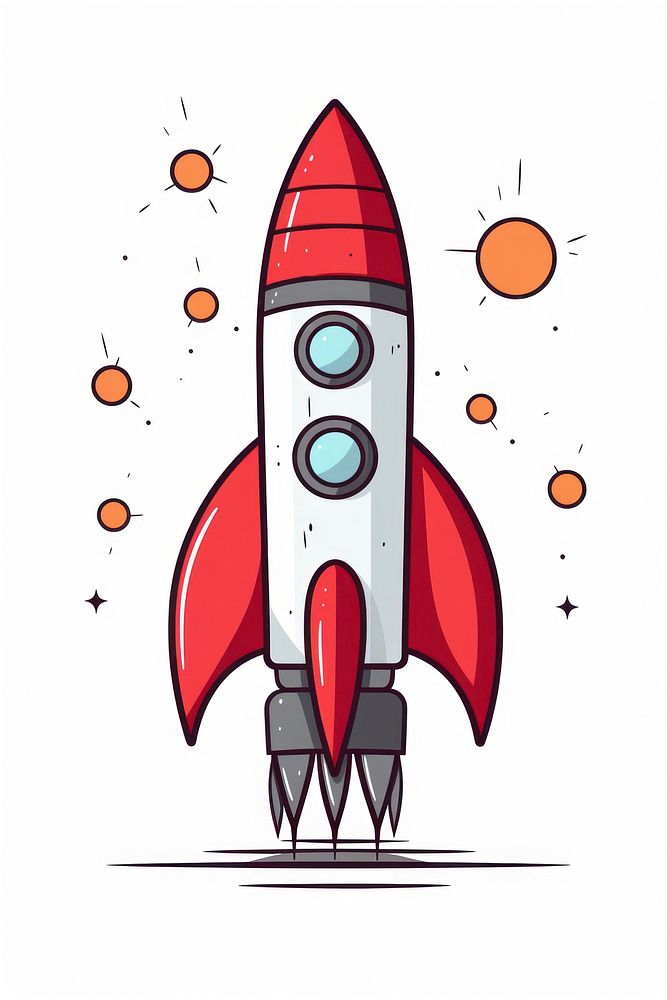 Rocket aircraft vehicle cartoon. | Free Photo Illustration - rawpixel
