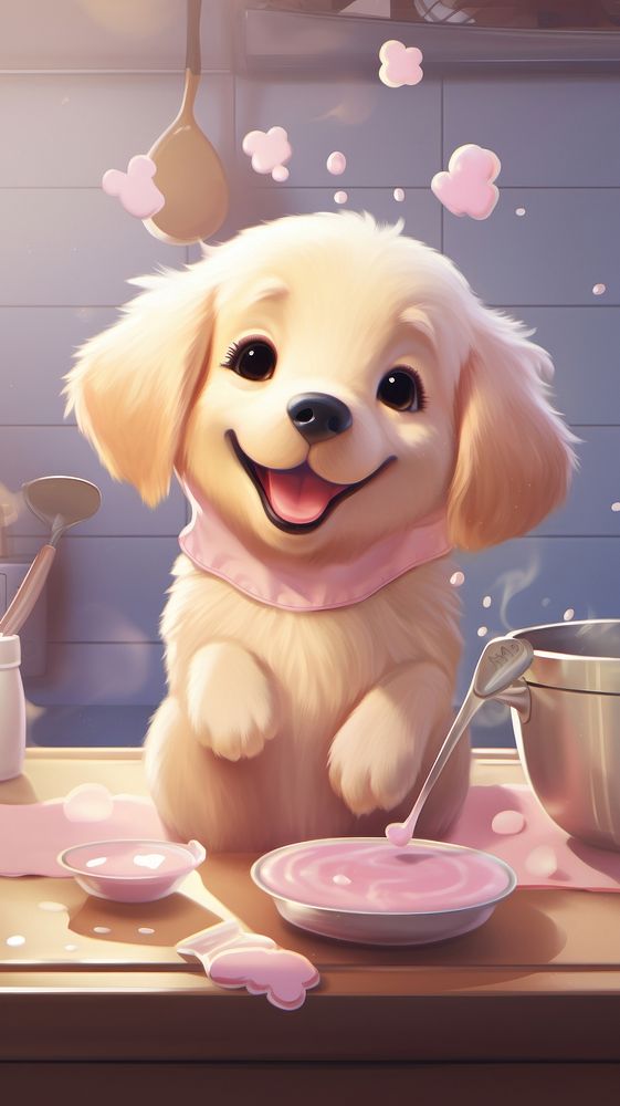 Cute dog cartoon animal mammal. | Free Photo Illustration - rawpixel