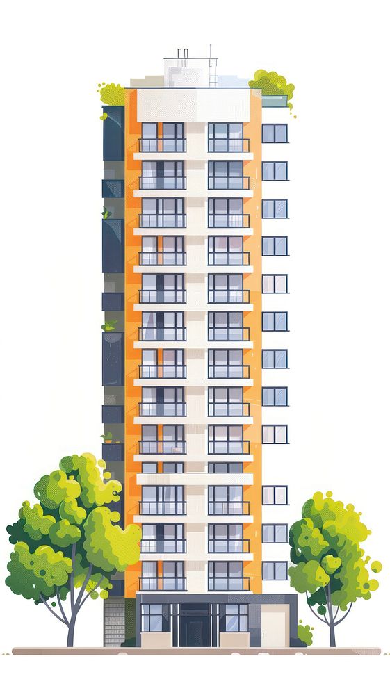 Architecture condominium skyscraper building. | Free Photo Illustration ...