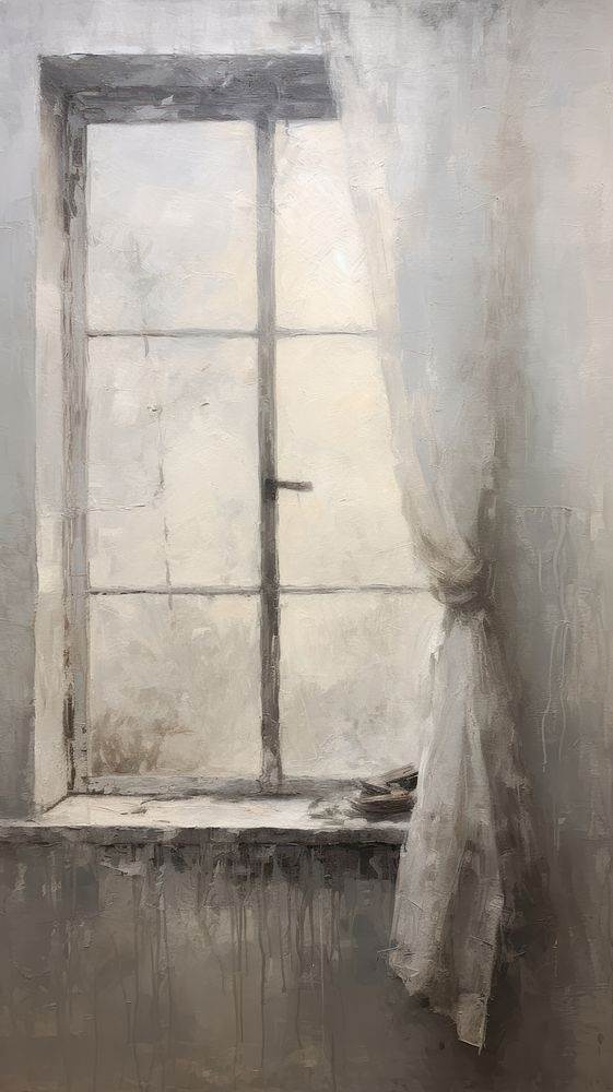 white cutain window painting architecture | Premium Photo Illustration ...