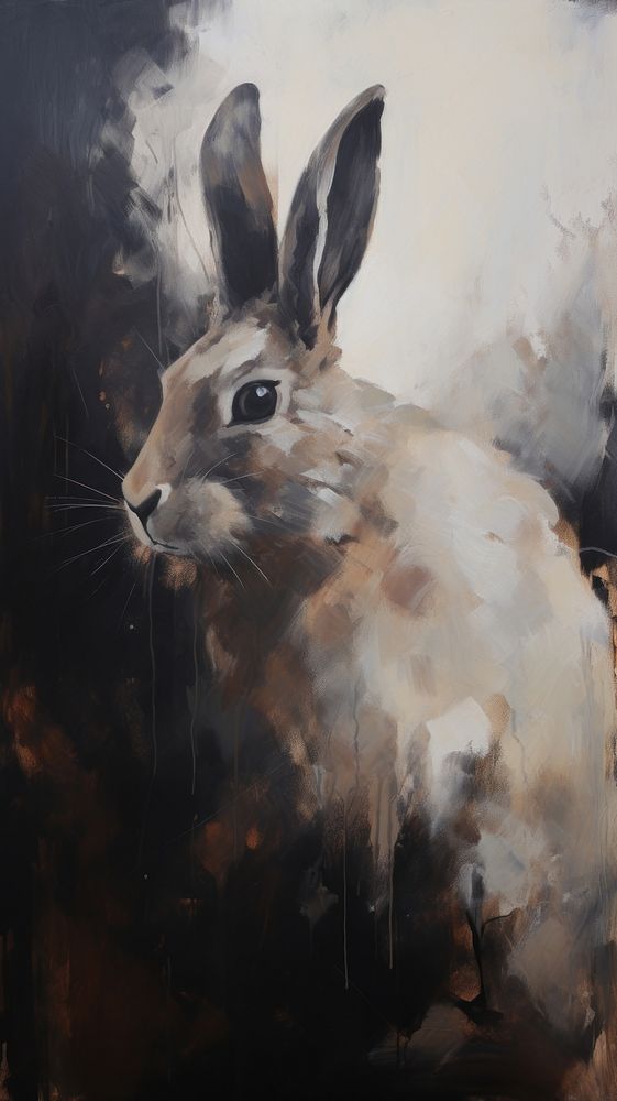 Rabbit painting animal mammal. | Free Photo Illustration - rawpixel
