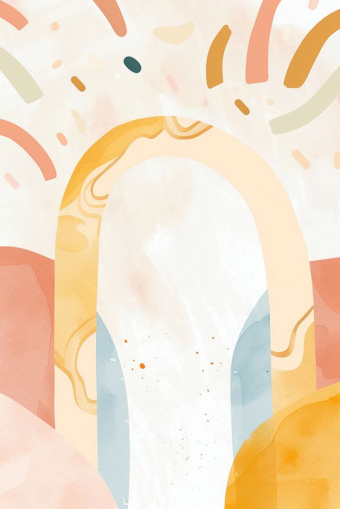 Cute Arch illustration backgrounds painting | Premium Photo ...