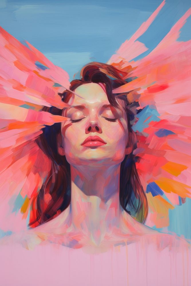 Angel painting portrait art. | Premium Photo Illustration - rawpixel