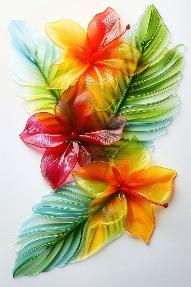 Tropical flower made polyethylene plant | Free Photo - rawpixel