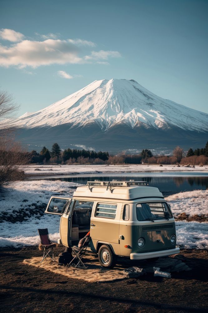 Camping vehicle camping snow. | Premium Photo - rawpixel