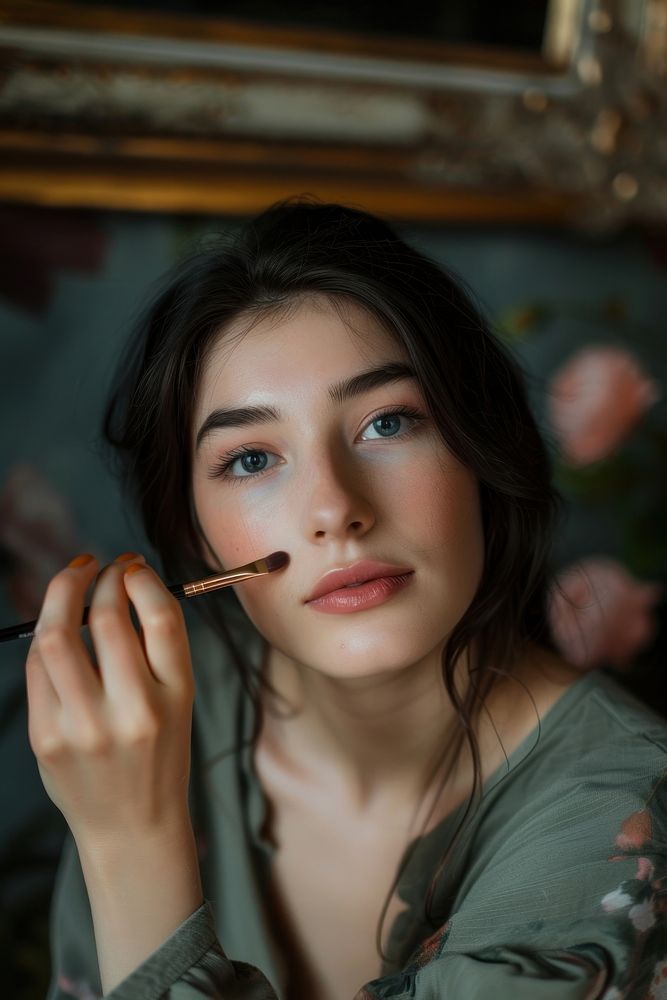 Young woman cosmetics portrait makeup. | Premium Photo Illustration ...