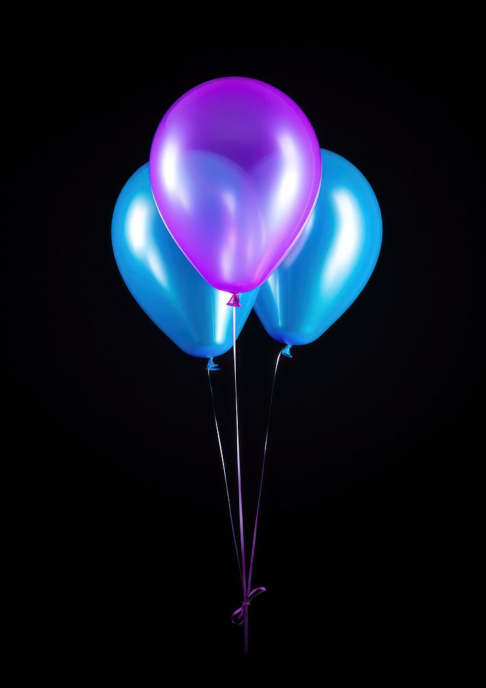 Neon balloon violet light illuminated. | Free Photo Illustration - rawpixel
