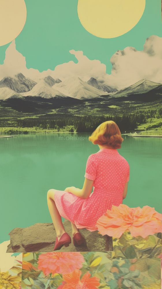 Lakeside art painting outdoors. | Premium Photo Illustration - rawpixel