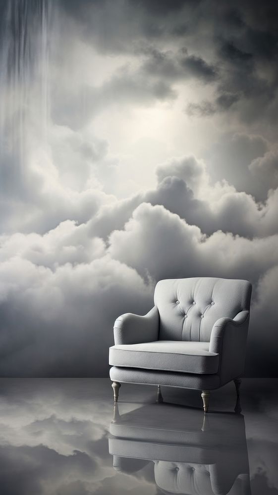 Grey tone wallpaper cloudy reflection | Premium Photo - rawpixel