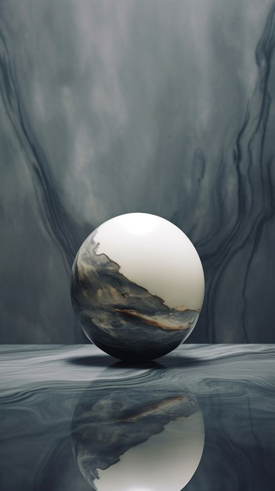 Grey tone wallpaper marble reflection | Free Photo - rawpixel