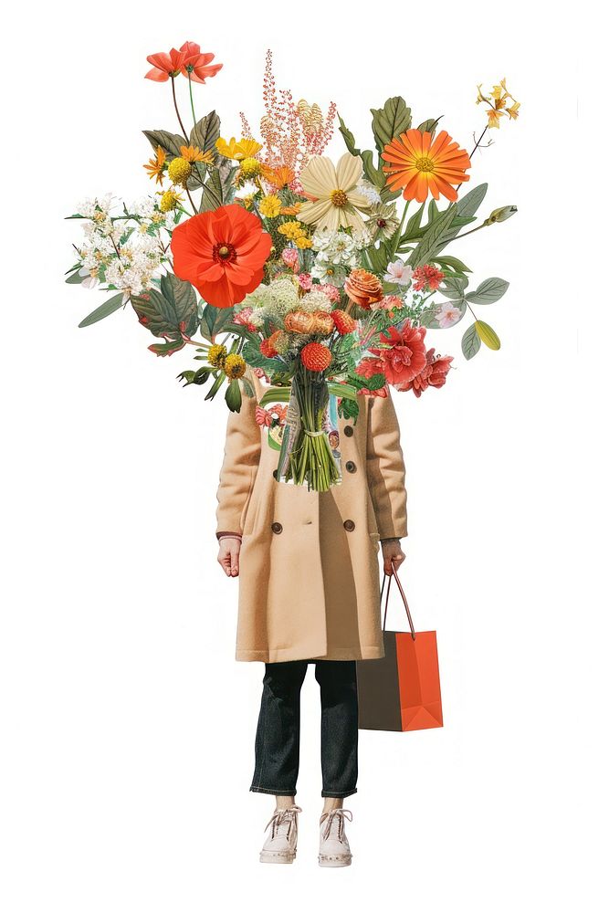 Person shopping flower person plant | Free Photo Illustration - rawpixel