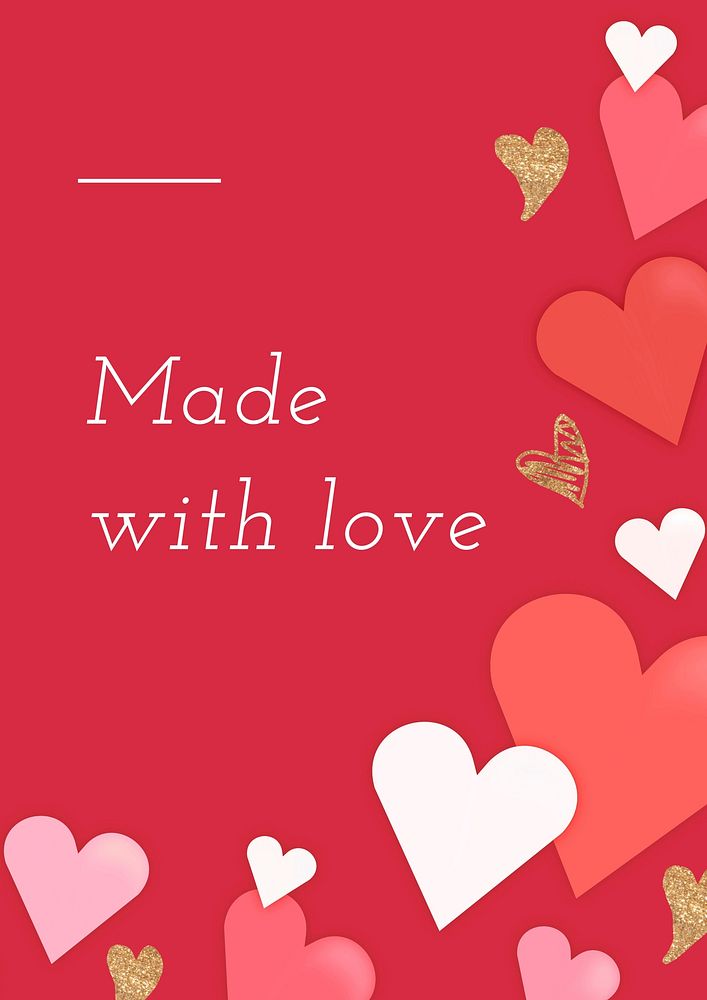 Made with love poster | Free Photo - rawpixel