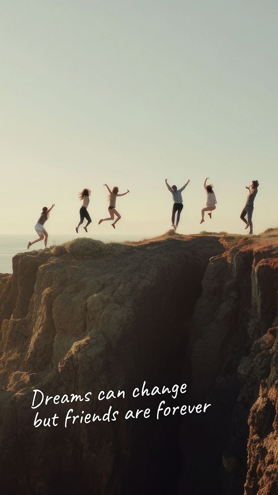 Friends & dreams quote Instagram | Free Photo - rawpixel