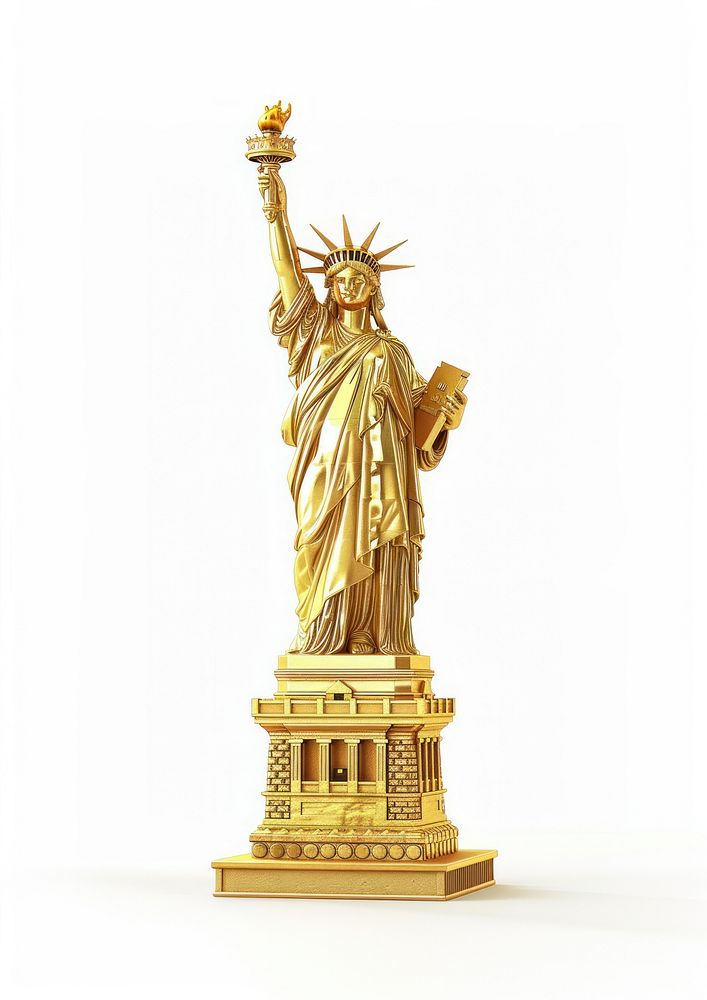 Statue liberty gold sculpture wedding | Free Photo Illustration - rawpixel