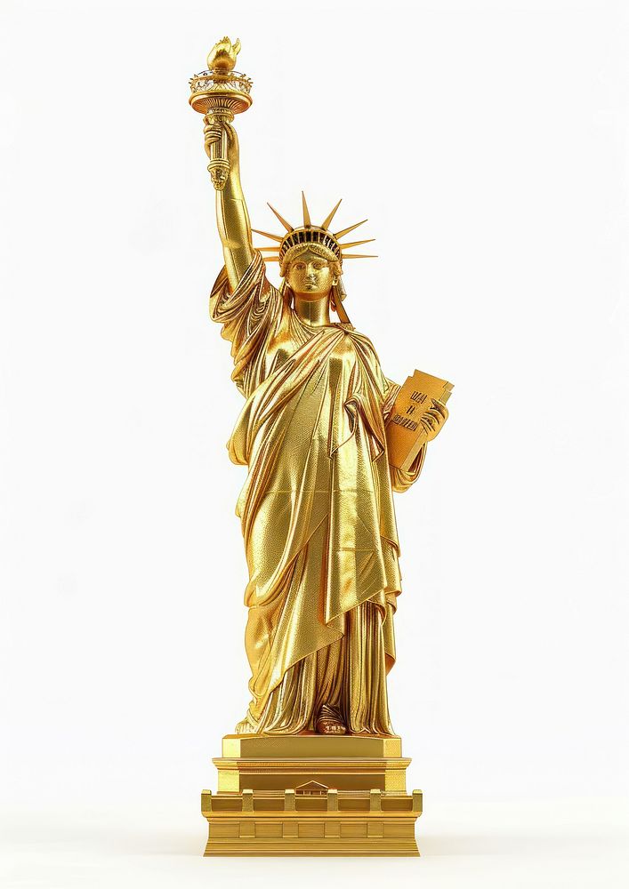 Statue liberty gold sculpture person. | Free Photo Illustration - rawpixel