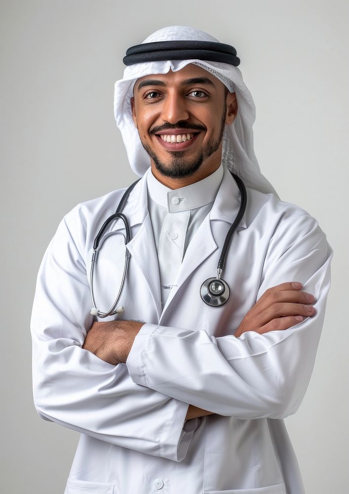 Saudi Arabian doctor smile person | Free Photo - rawpixel