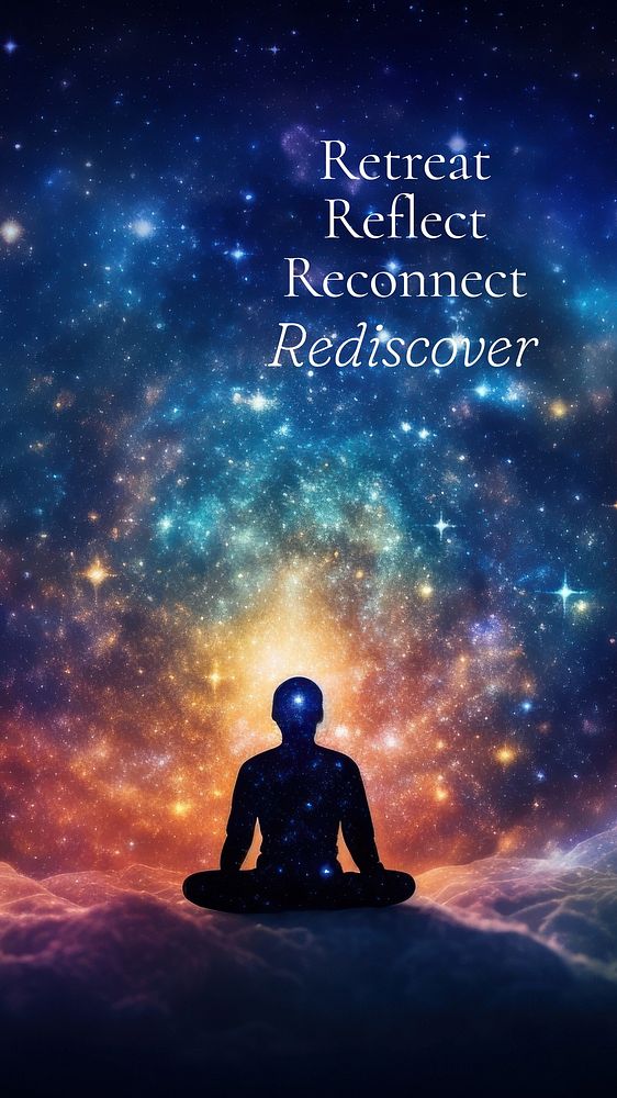 Retreat, reflect & reconnect quote | Free Photo - rawpixel