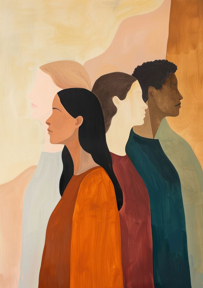 Young people painting art illustrated. | Free Photo Illustration - rawpixel