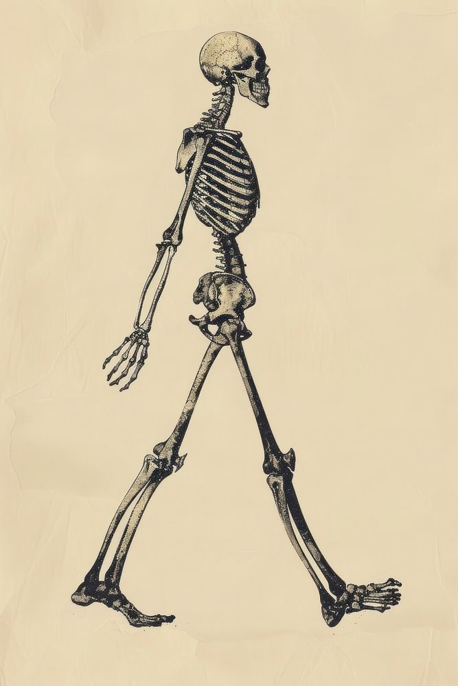 Skeleton walking representation creativity weaponry. | Premium Photo ...