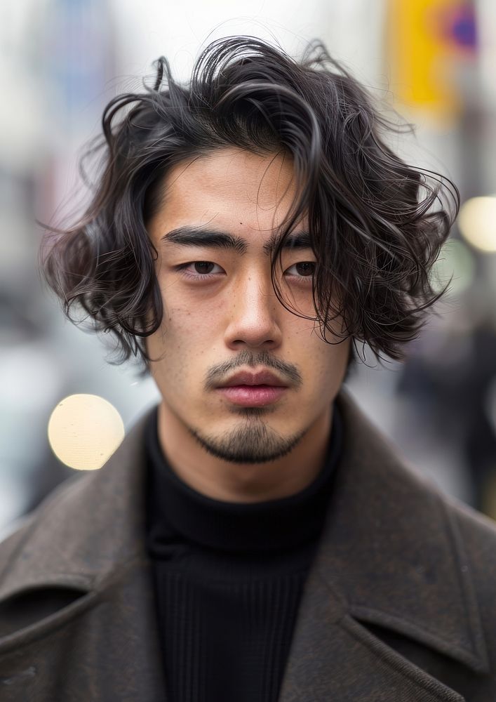 Japanese man wavy bob temple | Free Photo - rawpixel