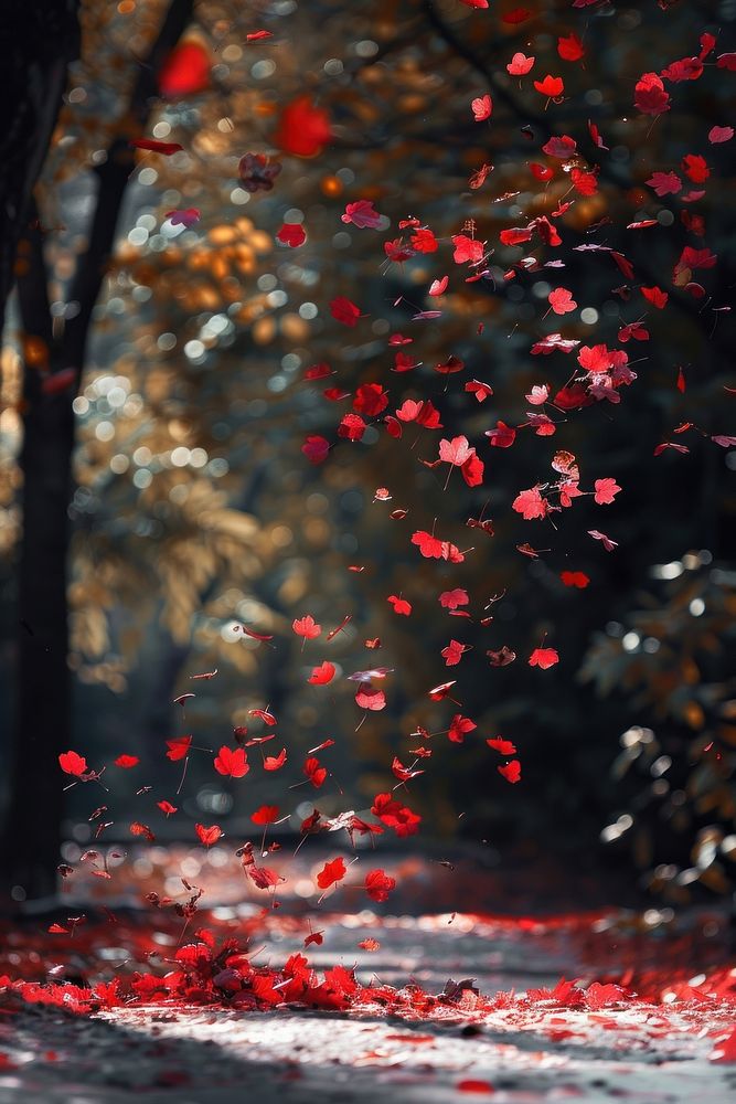 Falling petals autumn plant leaf. | Premium Photo - rawpixel