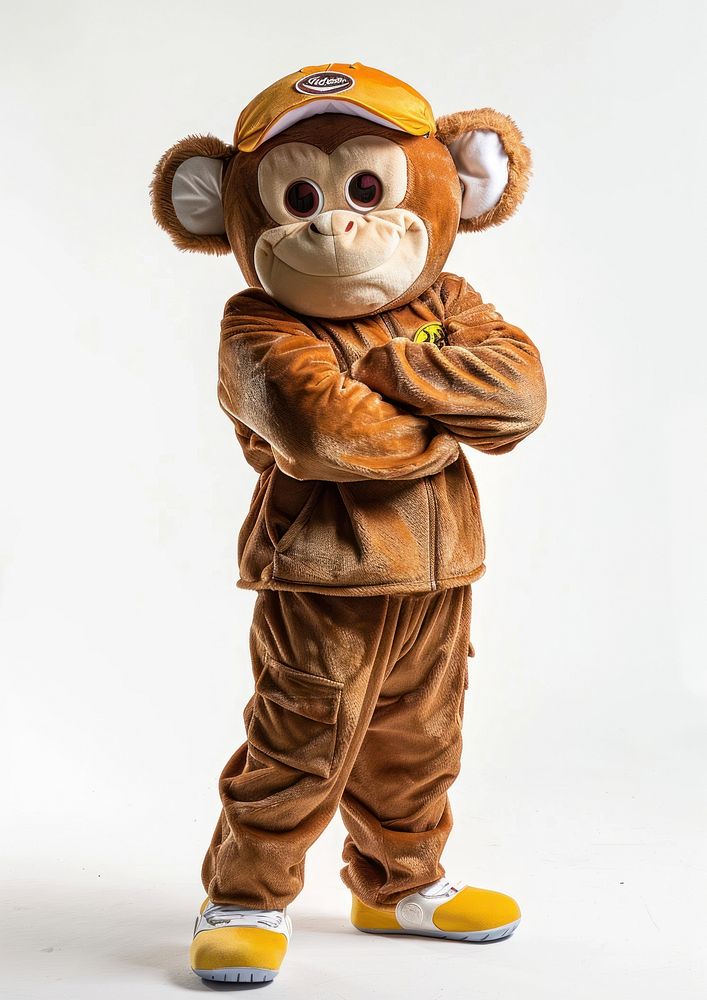 Chubby monkey mascot costume person | Free Photo - rawpixel