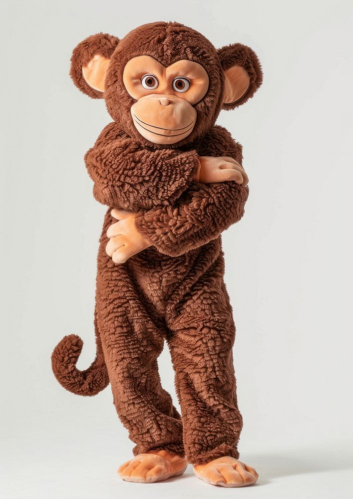 Chubby monkey mascot costume wildlife | Free Photo - rawpixel