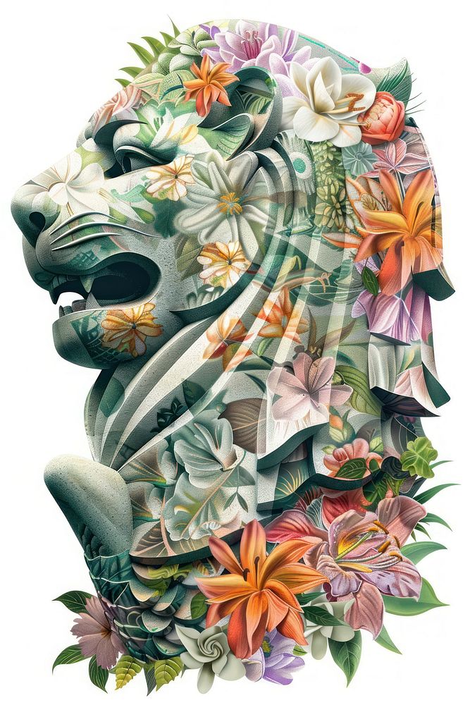 Pattern flower collage plant | Free Photo Illustration - rawpixel