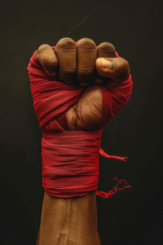 Boxing red hand wraps finger | Premium Photo - rawpixel