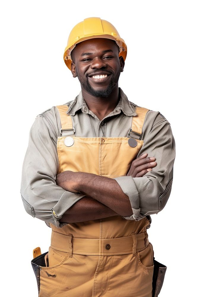 Joyful male african american builder | Free Photo - rawpixel
