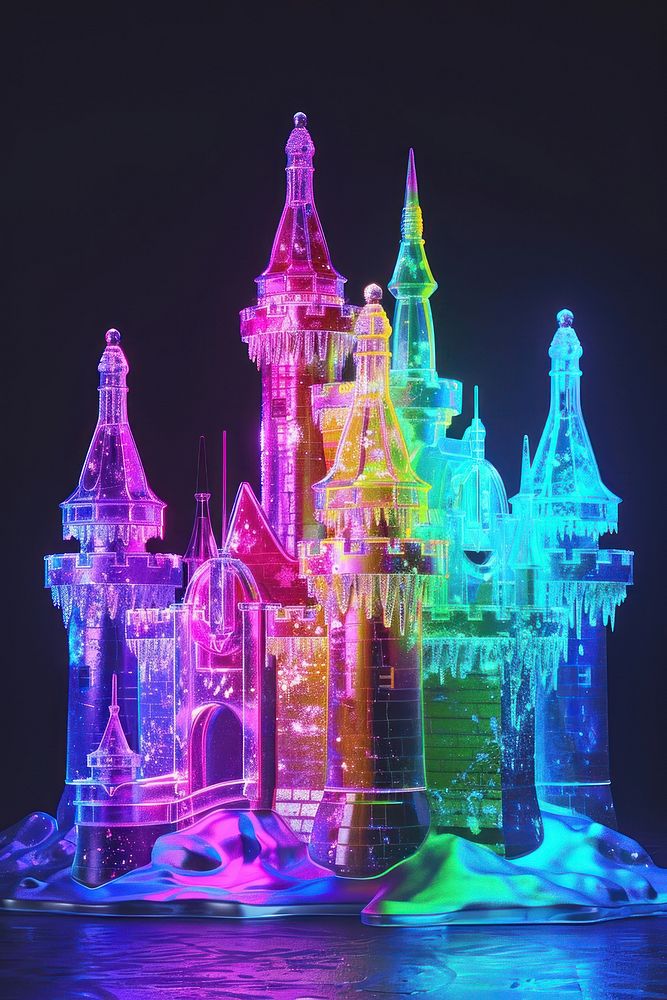 Snow castle architecture building spirituality. | Premium Photo ...